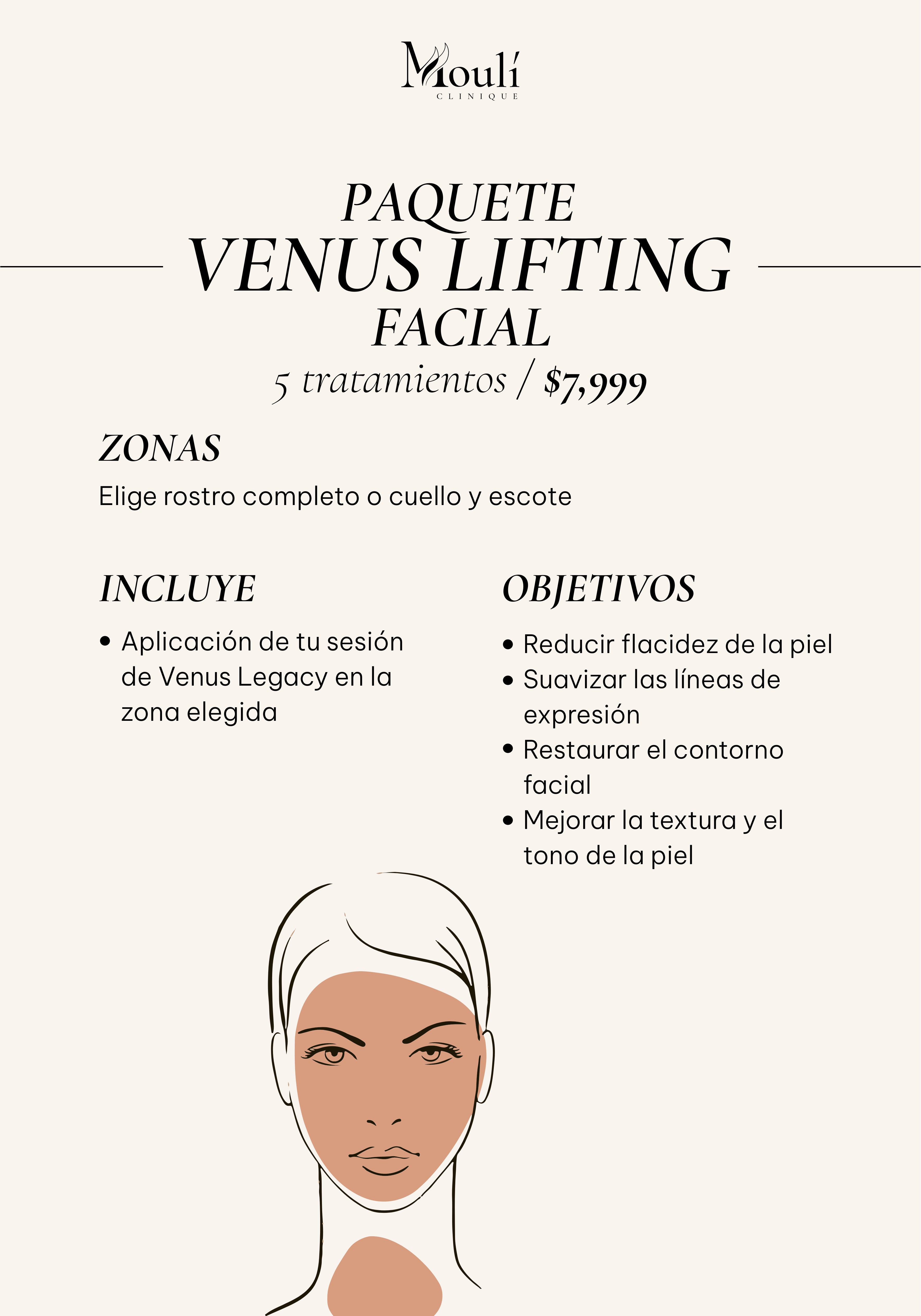 Paquete Venus Lifting Facial – Mouli Clinique